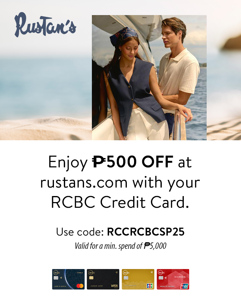 ₱500 OFF at Rustans.com | RCBC Credit Cards