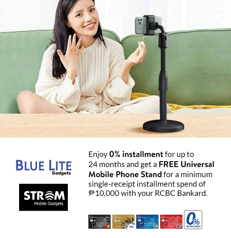 0% Installment + Freebie at Blue Lite and Strom Gadgets | RCBC Bankard