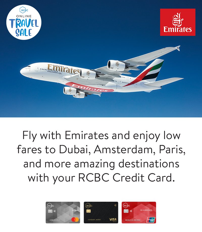 ONLINE TRAVEL SALE: Special Fares at Emirates | RCBC Credit Cards