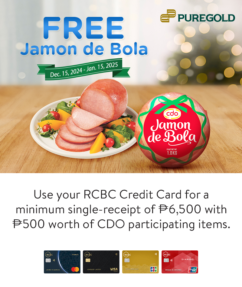 FREE Jamon de Bola at Puregold | RCBC Credit Cards