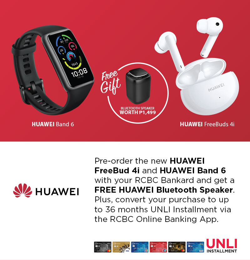 Freebie + Installment on Pre-Order of Huawei Freebuds 4i & Band 6 ...