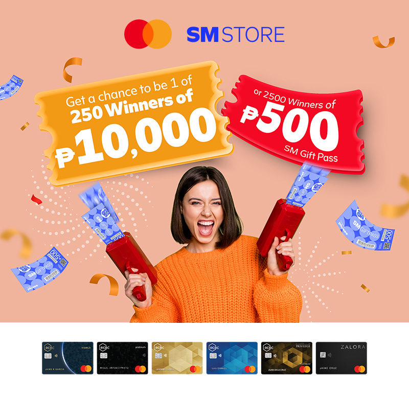 Shop & Win ₱10,000 SM Gift Pass Instantly | RCBC Credit Card
