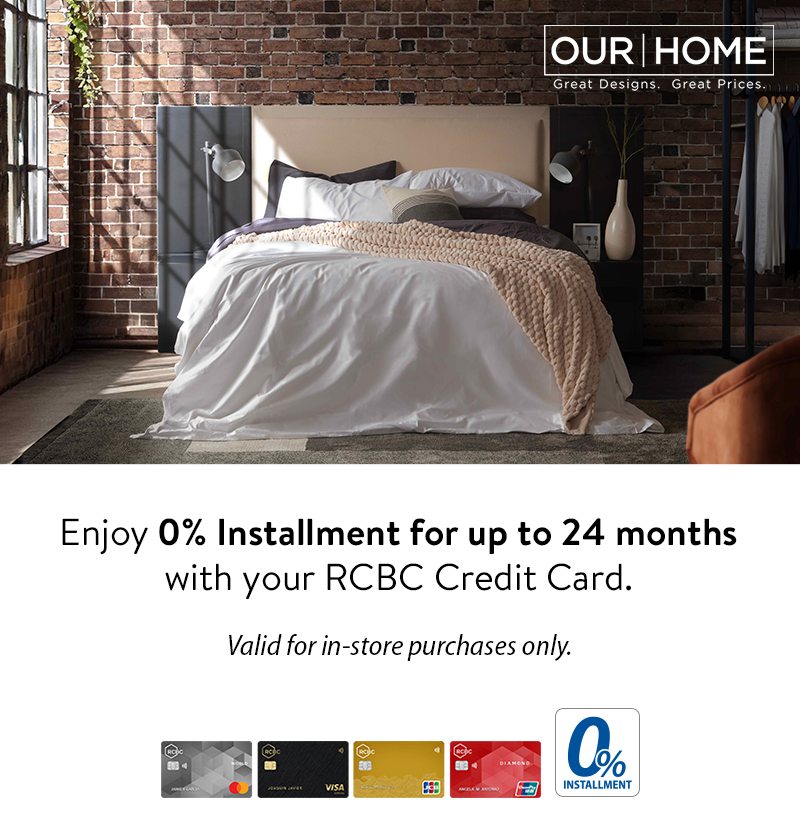 0% Installment at Our Home | RCBC Credit Cards