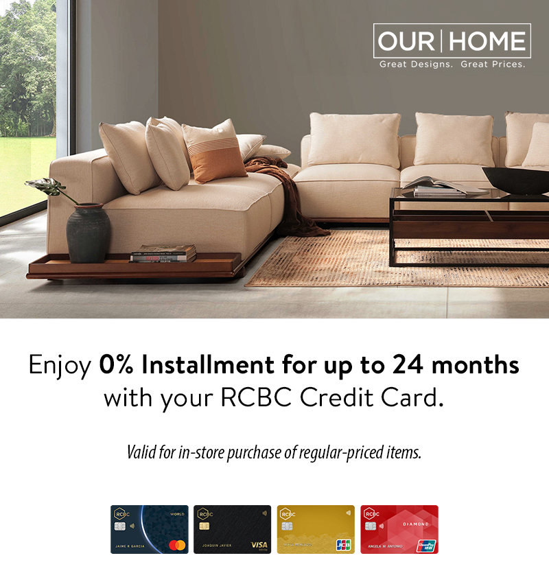 0% Installment at Our Home | RCBC Credit Cards