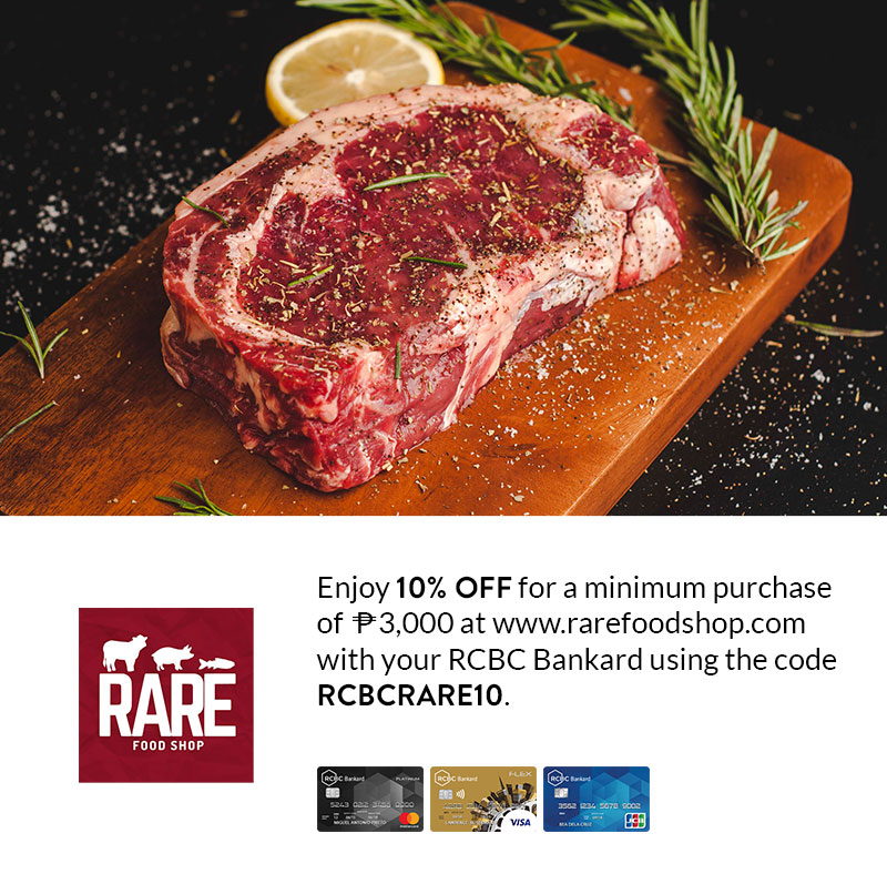 10% OFF at Rare Food Shop – RCBC Credit Card