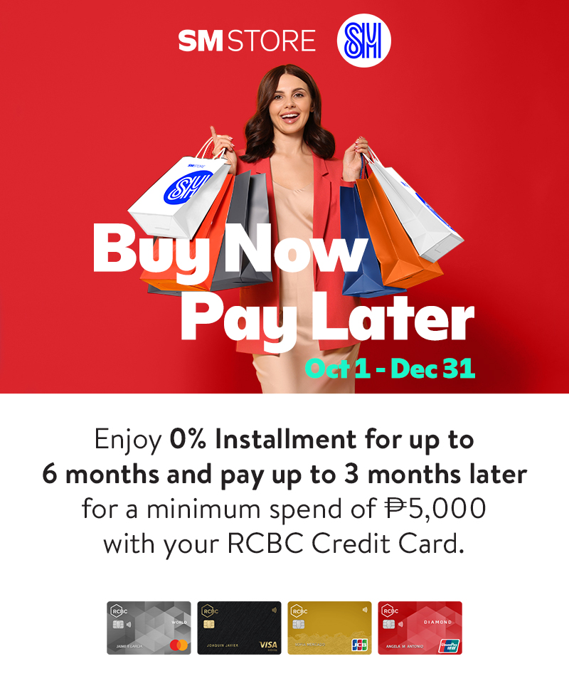 0% Installment + Buy Now Pay Later at SM Store | RCBC Credit Cards