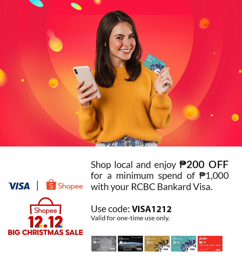 ₱200 OFF at Shopee – RCBC Credit Card