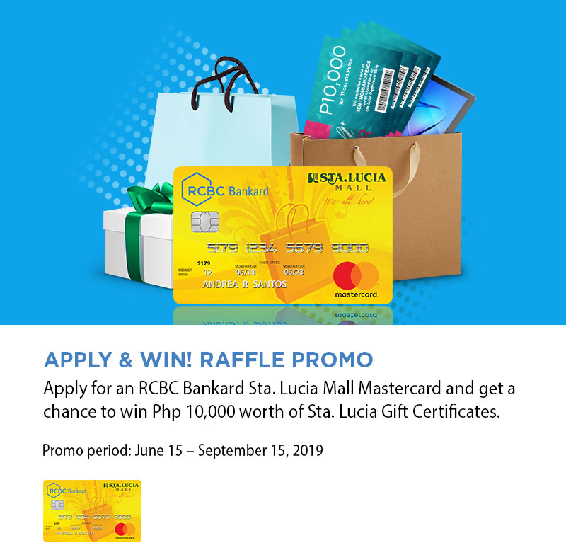 Apply and Win P10,000 worth of Sta. Lucia GCs – RCBC Credit Card