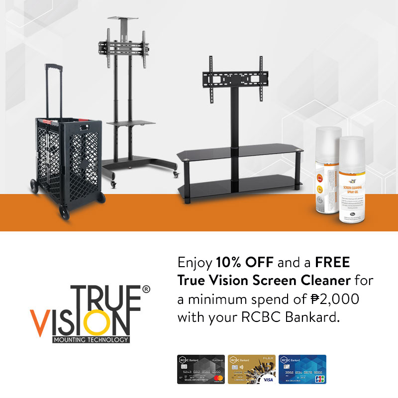 10% OFF + Free Screen Cleaner at True Vision – RCBC Credit Card