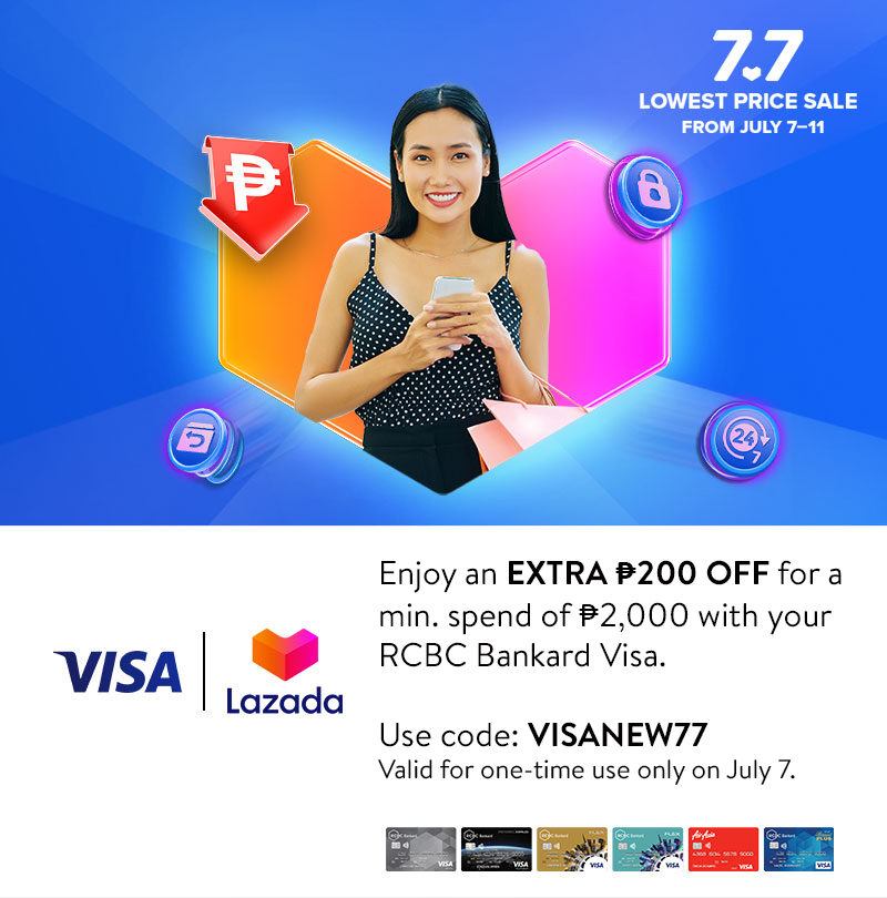 ₱200 OFF at Lazada 7.7 – RCBC Credit Card