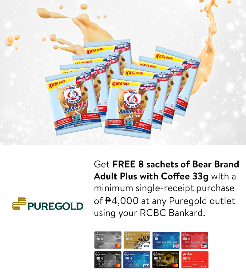 FREE Bear Brand Adult Plus at Puregold – RCBC Credit Card